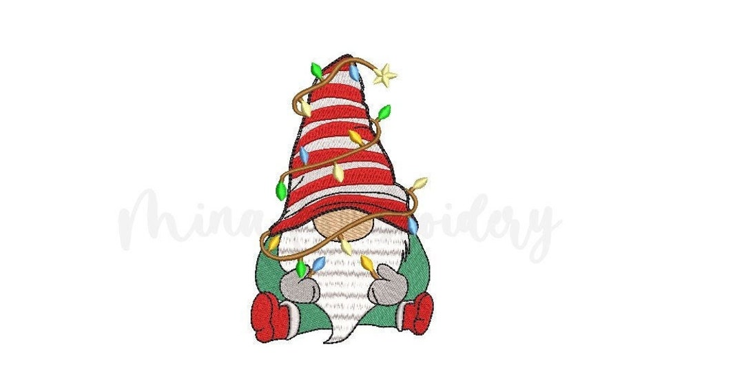 Christmas Gnome Embroidery Design, Gnome Embroidery Design, Machine ...