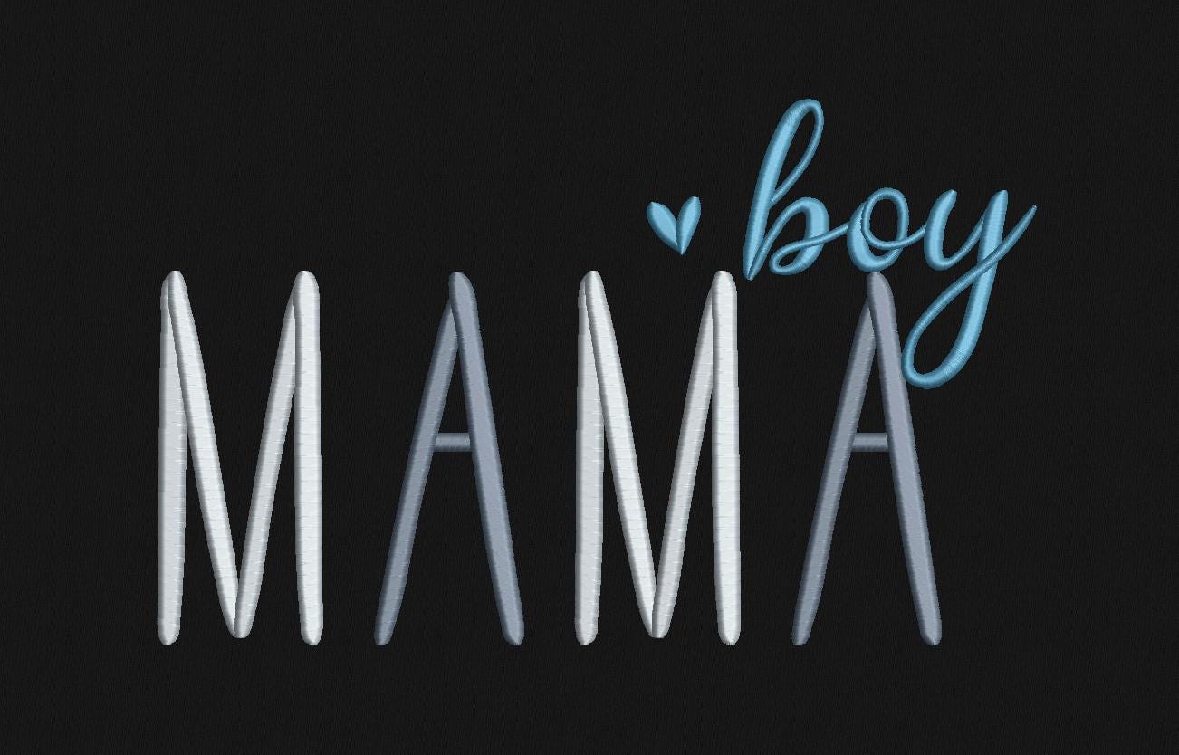 Boy Mama Embroidery Design: Machine Embroidery Pattern (instant ...