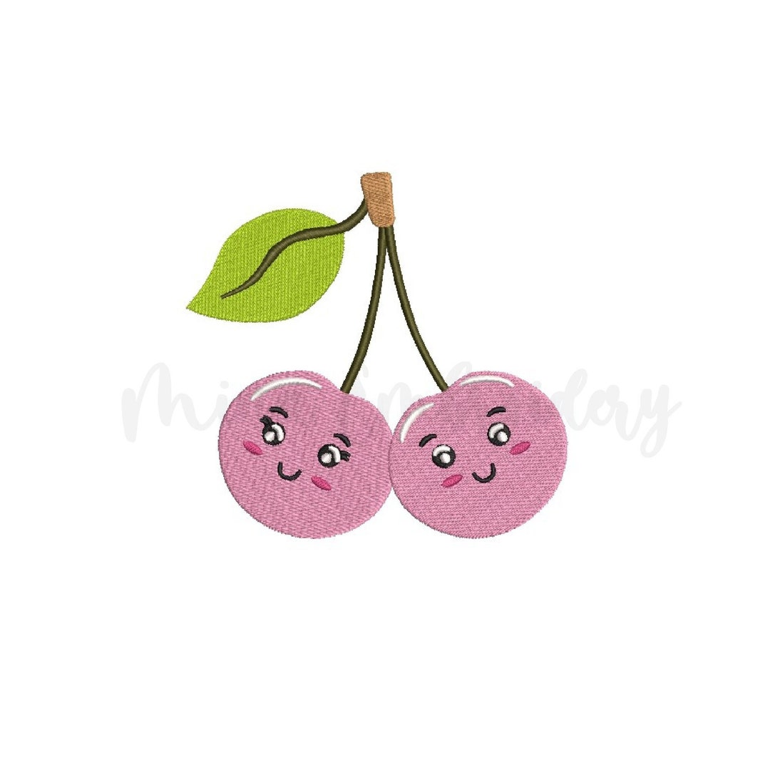 Cute Cherries Embroidery Design, Machine Embroidery Design, 4 Sizes ...