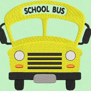 School Bus Embroidery Design, Vehicle Embroidery Design, Machine ...