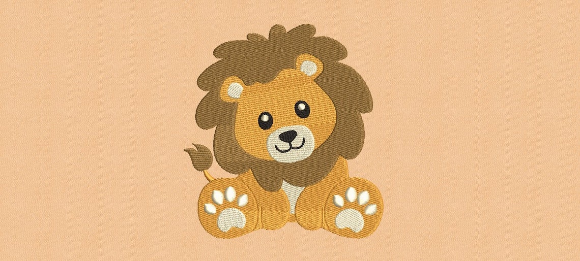 Cute Baby Lion Embroidery Design Safari Embroidery Design - Etsy