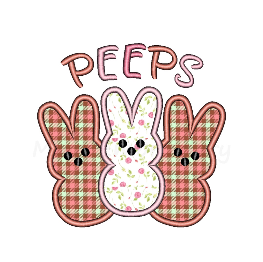 Peeps Applique Embroidery Design, Easter Applique Embroidery Design ...