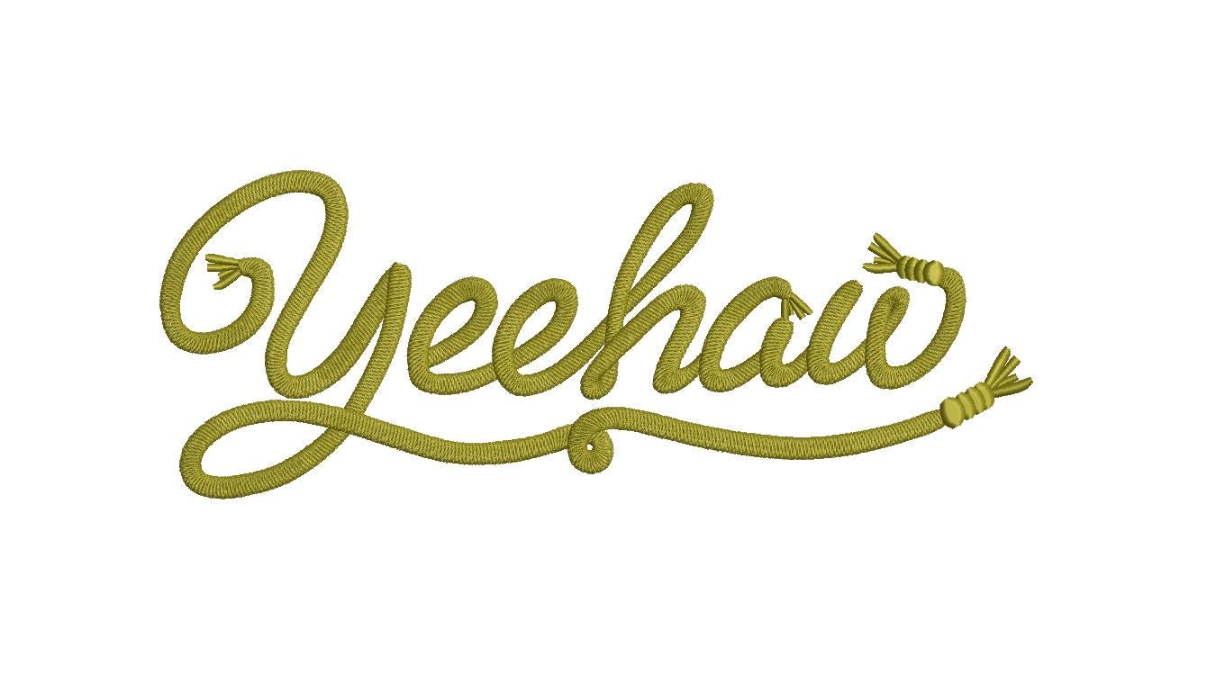 Yeehaw Rope Embroidery Design, Western Howdy Design, 6 Sizes, Instant ...