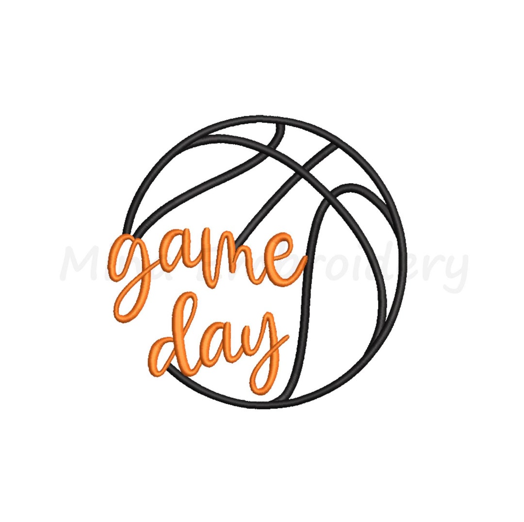 Basketball Game Day Embroidery Design, Sport Embroidery Design, Machine ...