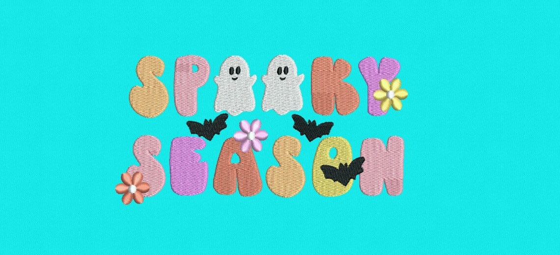 Spooky Season Embroidery Design Halloween Embroidery Design - Etsy