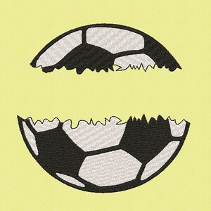 Split Soccer Ball Embroidery Design, Sport Embroidery Design, Machine ...