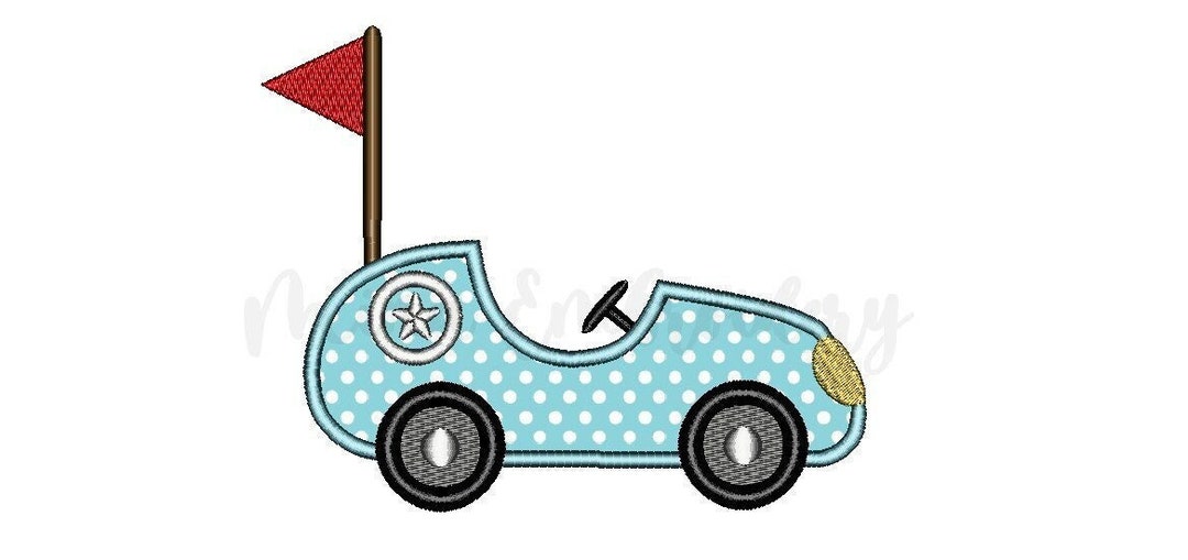 Sport Car Applique Embroidery Design, Race Car Applique Design, Machine ...