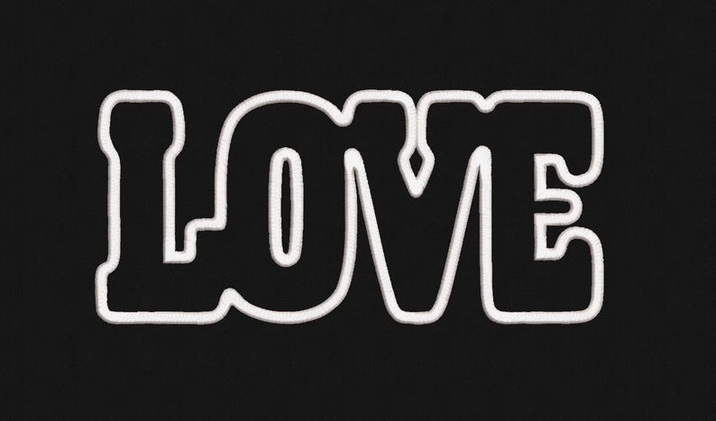Love Applique Embroidery Design, Valentine's Day Embroidery, Machine ...