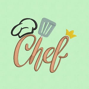 Chef Embroidery Design: Kitchen Theme (instant Download) - Etsy