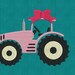 Farm Girl Tractor Embroidery Design, Vehicle Embroidery Design, Machine ...