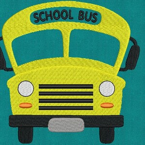 School Bus Embroidery Design, Vehicle Embroidery Design, Machine ...
