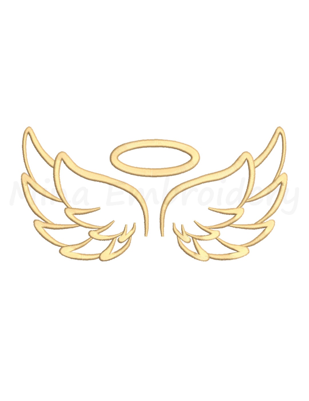Angel Wings Embroidery Design: 6 Sizes (instant Download) - Etsy