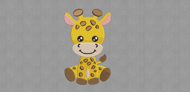 Cute Baby Giraffe Embroidery Design Animal Embroidery Design - Etsy