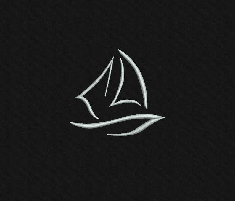 Mini Sailboat Embroidery Design, Machine Embroidery Design, 5 Sizes ...