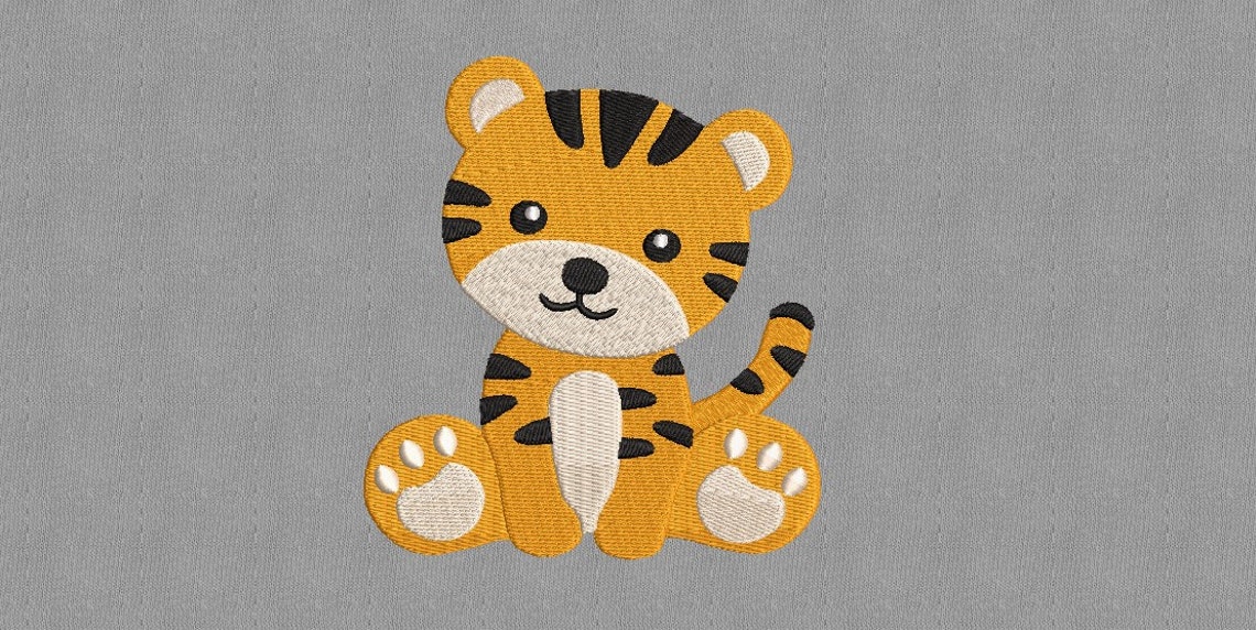 Cute Baby Tiger Embroidery Design Animal Embroidery Design - Etsy
