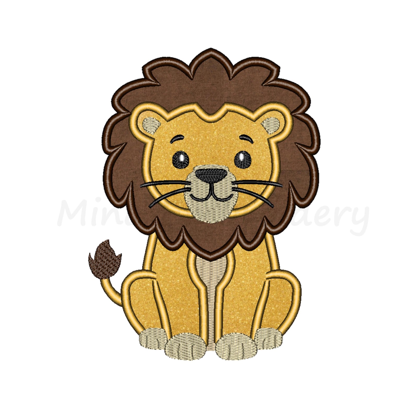 Baby Lion Applique Embroidery Design: 5 Sizes (instant Download) - Etsy
