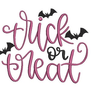 Halloween Trick or Treat Embroidery Design: 5 Sizes (instant Download ...