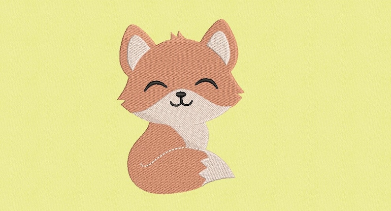 Cute Boy Baby Fox Embroidery Design Animal Embroidery Design - Etsy