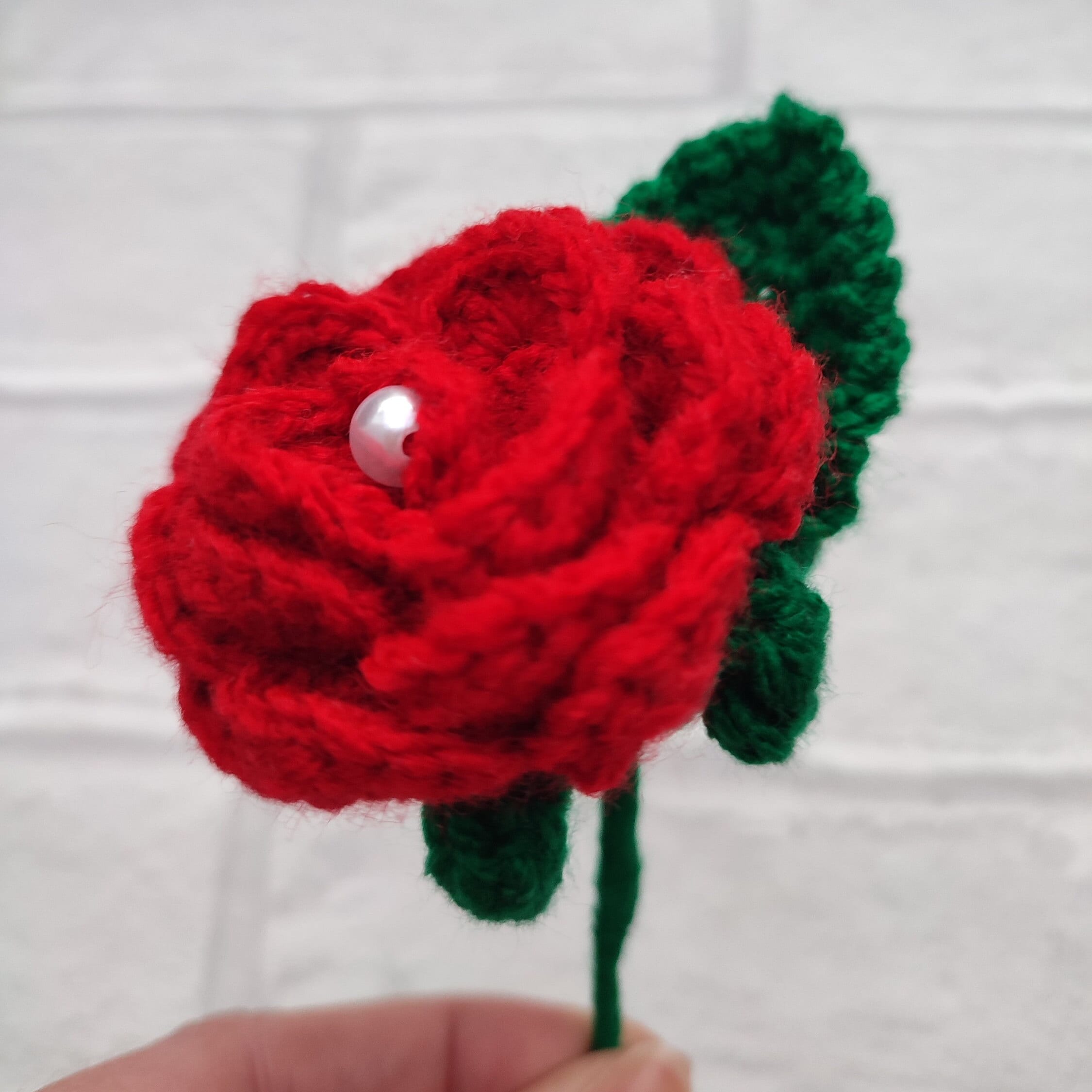 Handmade Crochet Rose Buttonhole | Crochet Rose Boutonniere ...