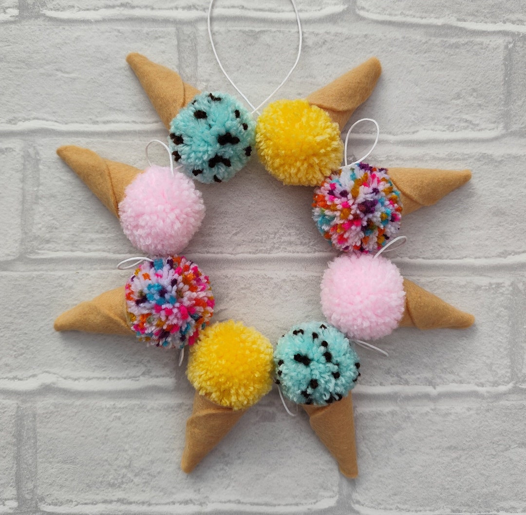 Pom Pom Ice Cream Garland (1m) | Pom Pom Ice Cream Bunting | Pom Pom ...
