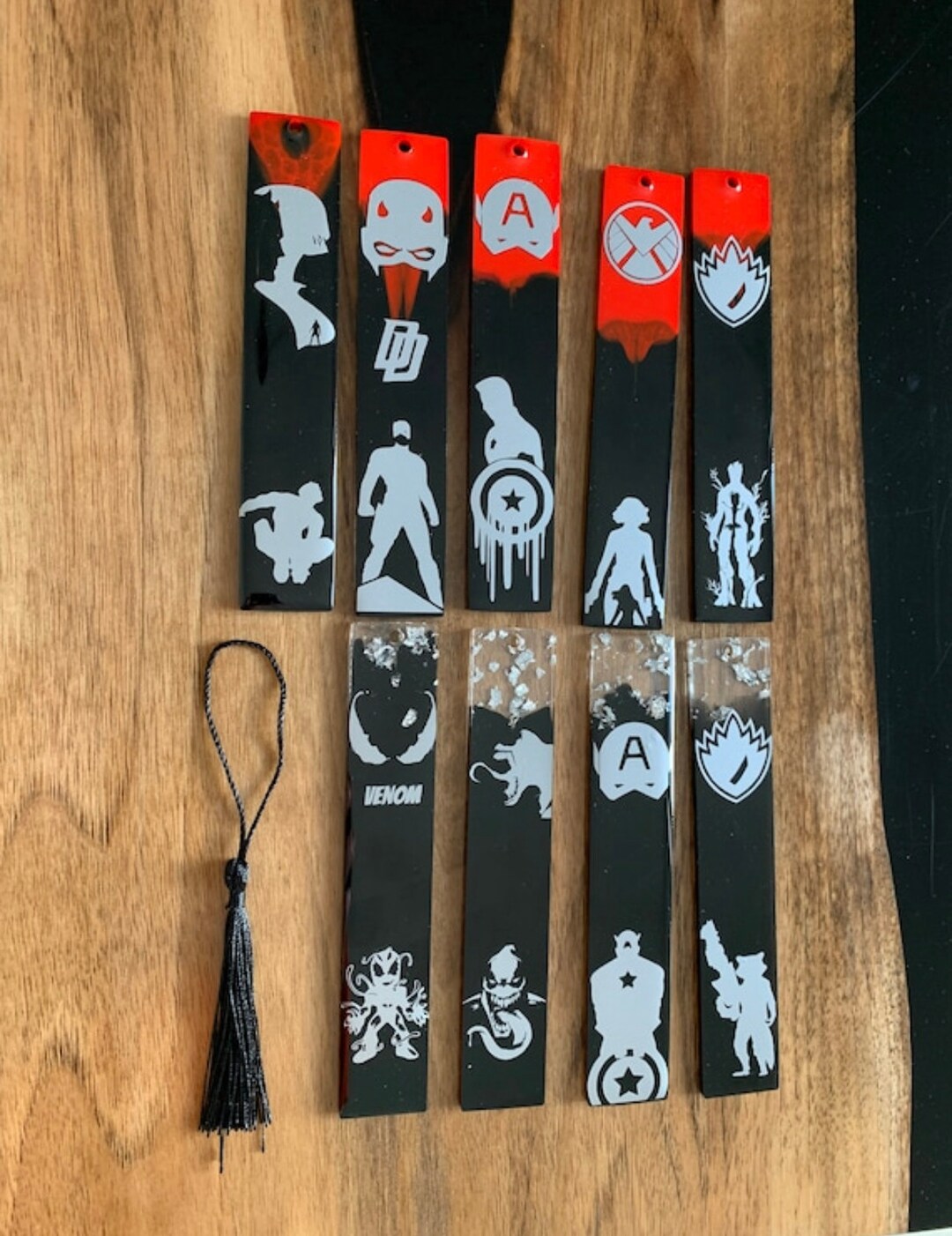 Epoxy Resin Bookmarks Inspired by Superheroes From the Marvel - Etsy