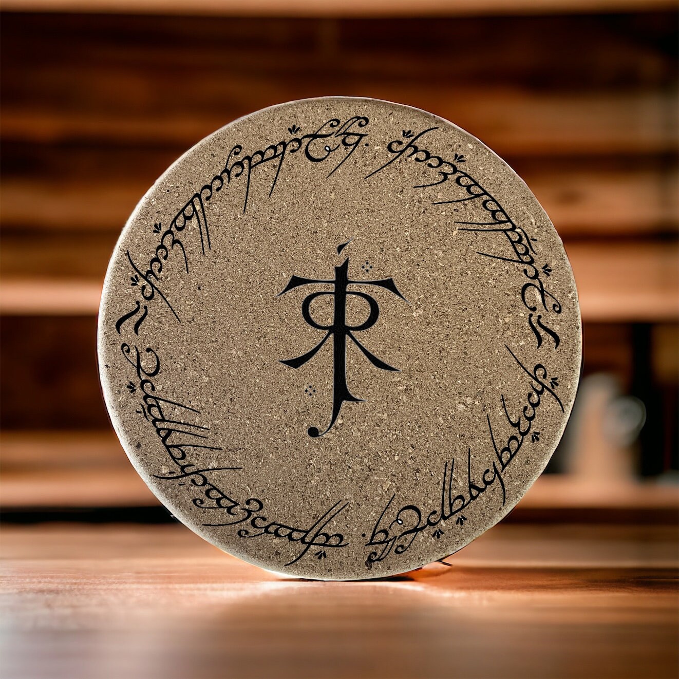 Tolkien Cork Coaster LOTR Symbols Lord of the Rings Table Decoration Hobbit Fanart Tolkien Gift ...