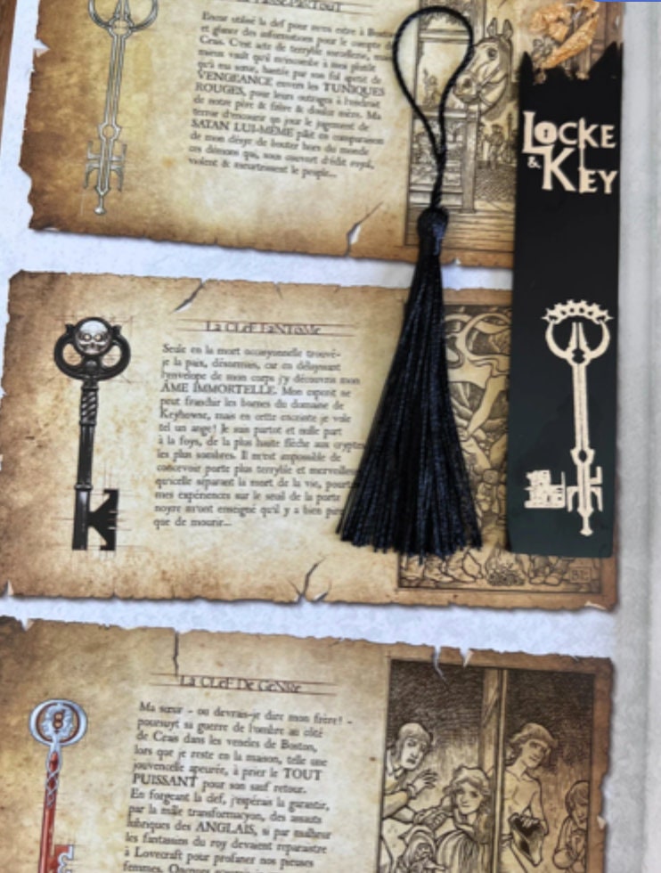 Bookmark Inspired by Locke & Key by Joe Hill, Gift Idea for Fans of the ...