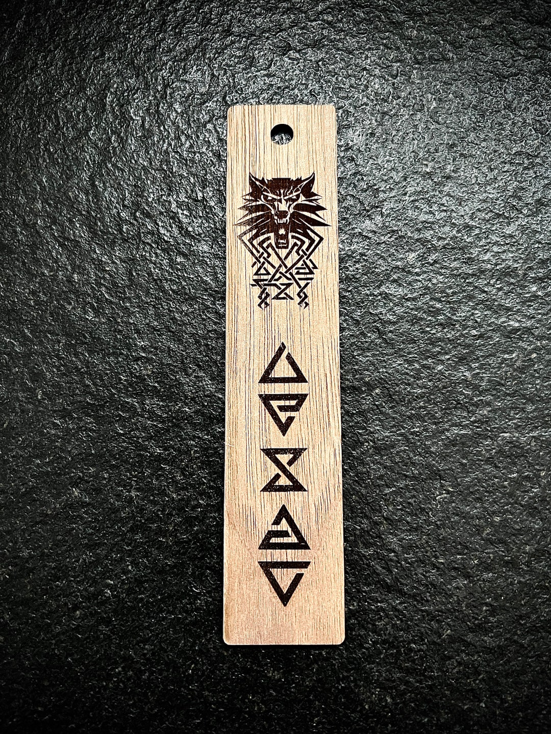 Solid Walnut Wood Bookmark Inspired by the World of the Witcher - Etsy