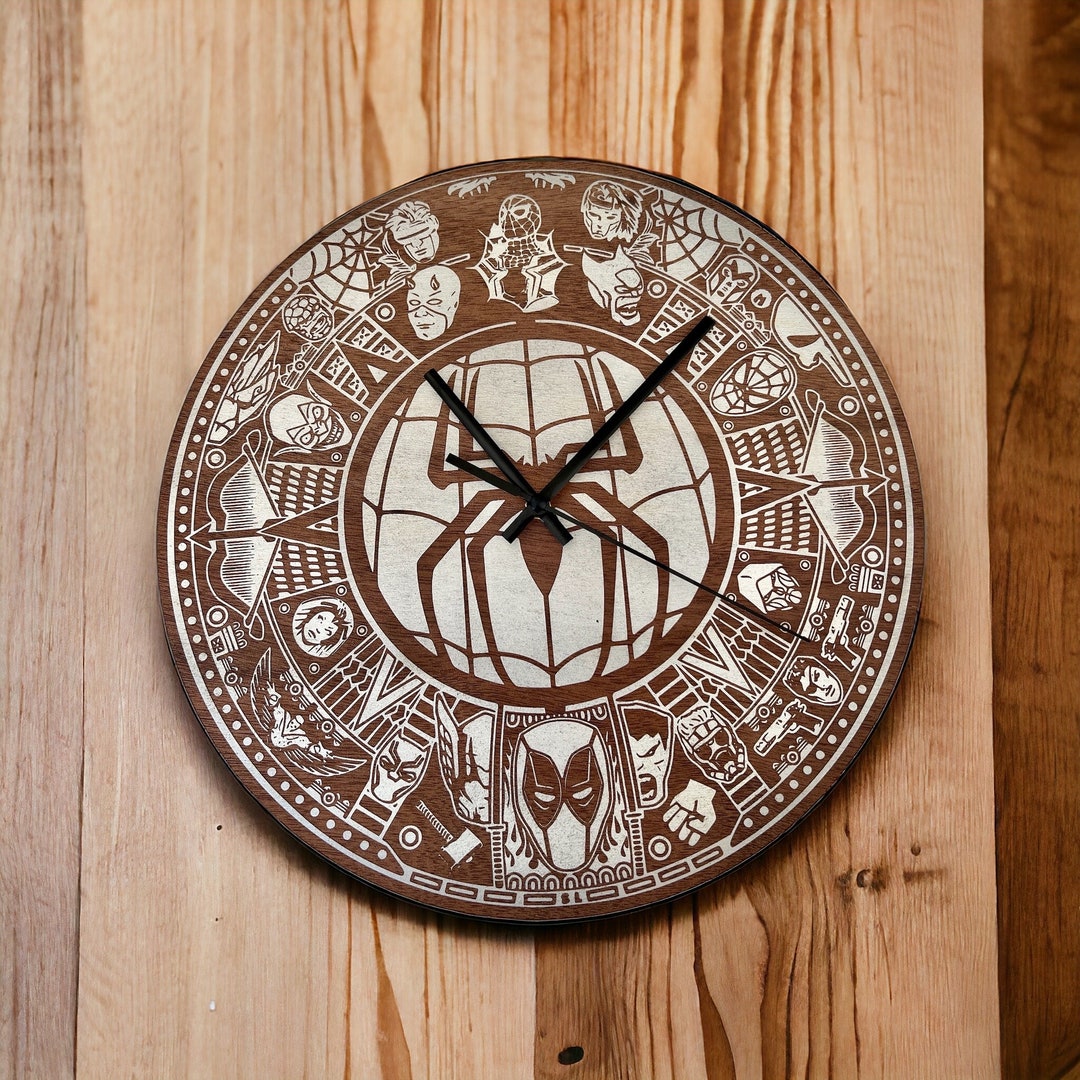 Spiderman Marvel Aztec Calendar Style Wall Clock - Etsy