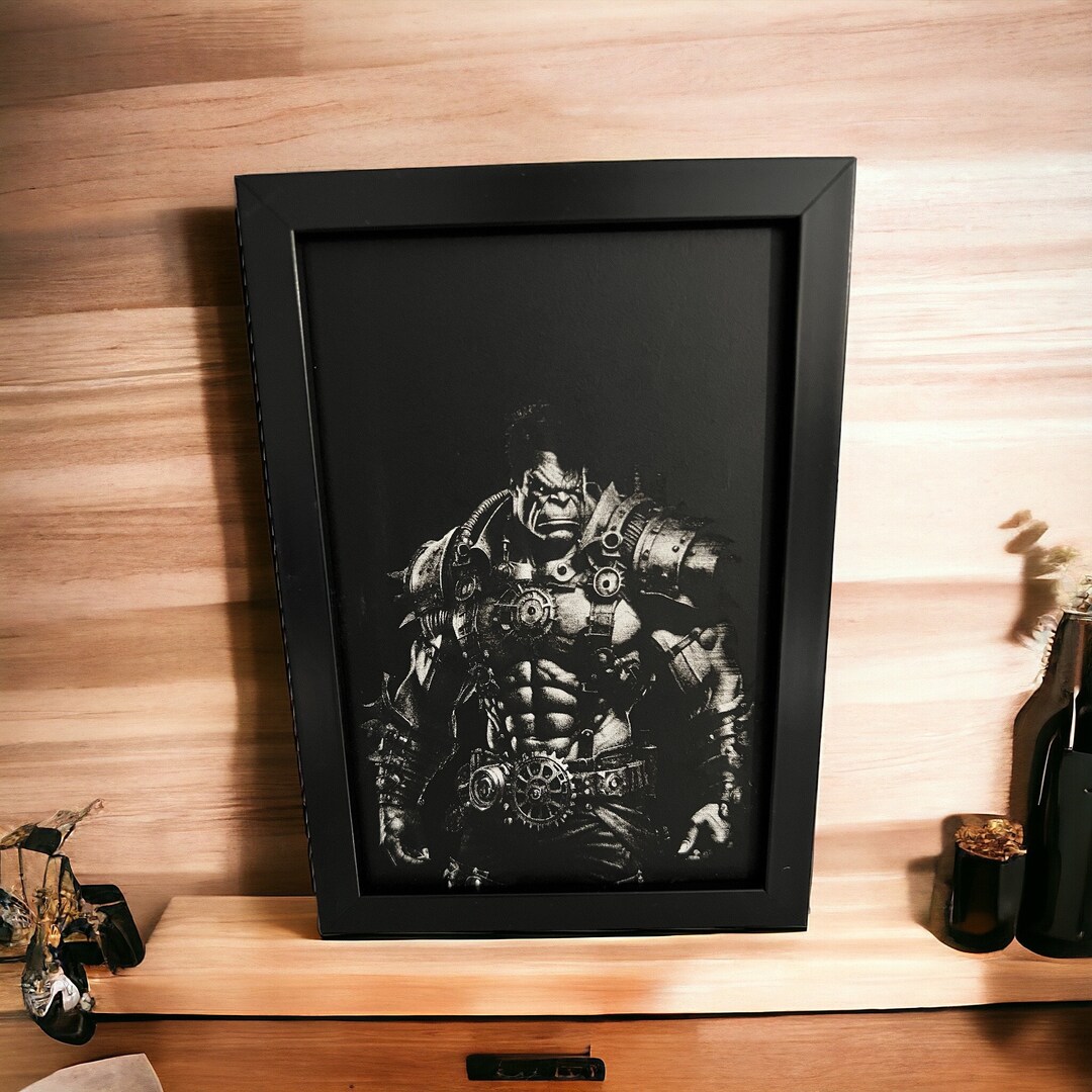 Decorative Picture Frame Hulk Engraving on Painted MDF Inspired by the ...