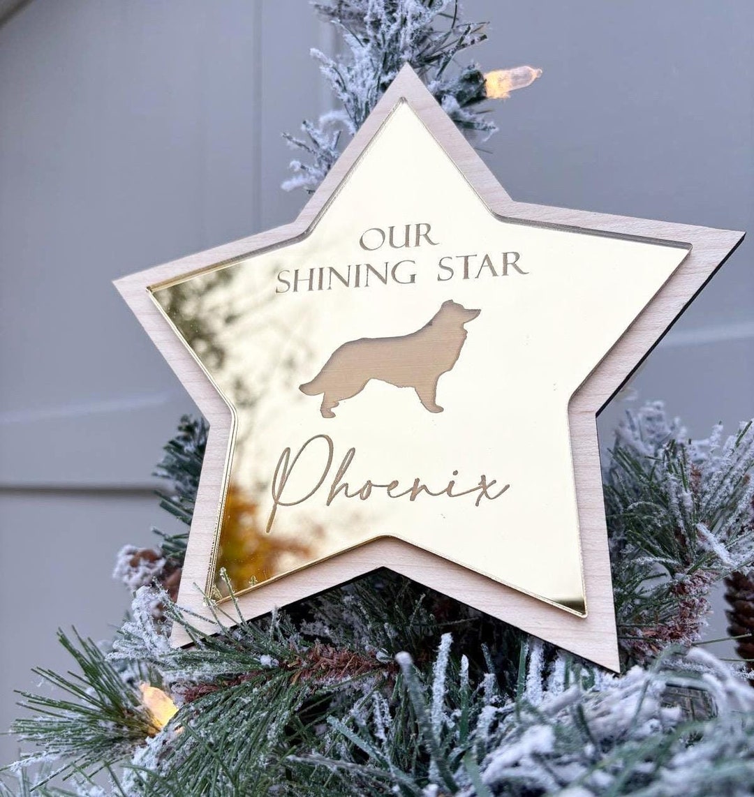 Dog Christmas Tree Topper - Personalised Dog Memorial Christmas Tree ...