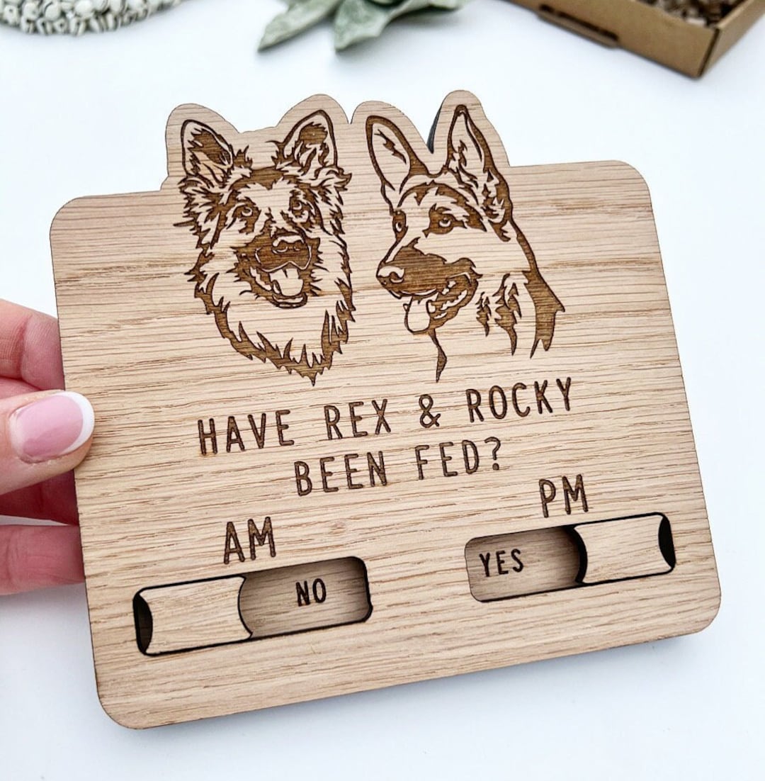 Dog Feeding Reminder Chart, Pet Feeding Tracker, Has the Dog Been Fed ...