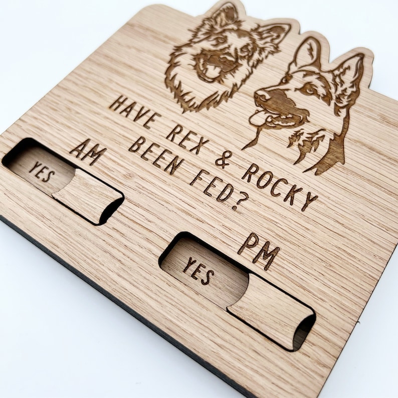Dog Feeding Reminder Chart, Pet Feeding Tracker, Has the Dog Been Fed ...