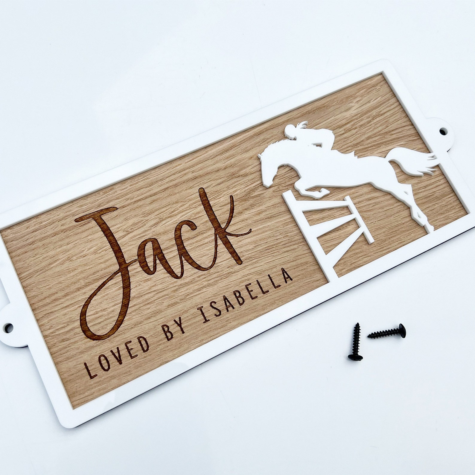 Personalised Horse Stable Door Sign, Pony Stable Name Plaque, Horse ...