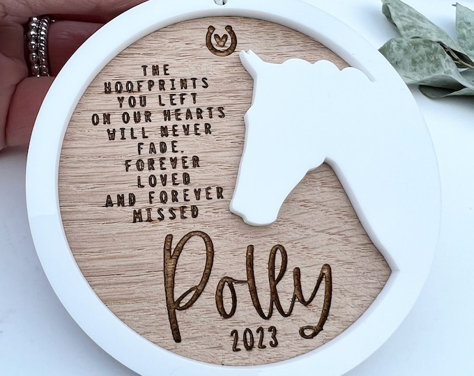 Personalized Horse Memorial Horse Lover Lucky Horseshoe Keepsake Gift ...