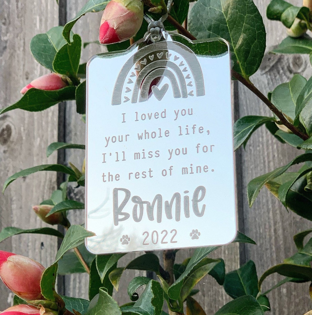Outdoor Pet Memorial Sign, Rainbow Bridge Gift, Garden Pet Memorial ...