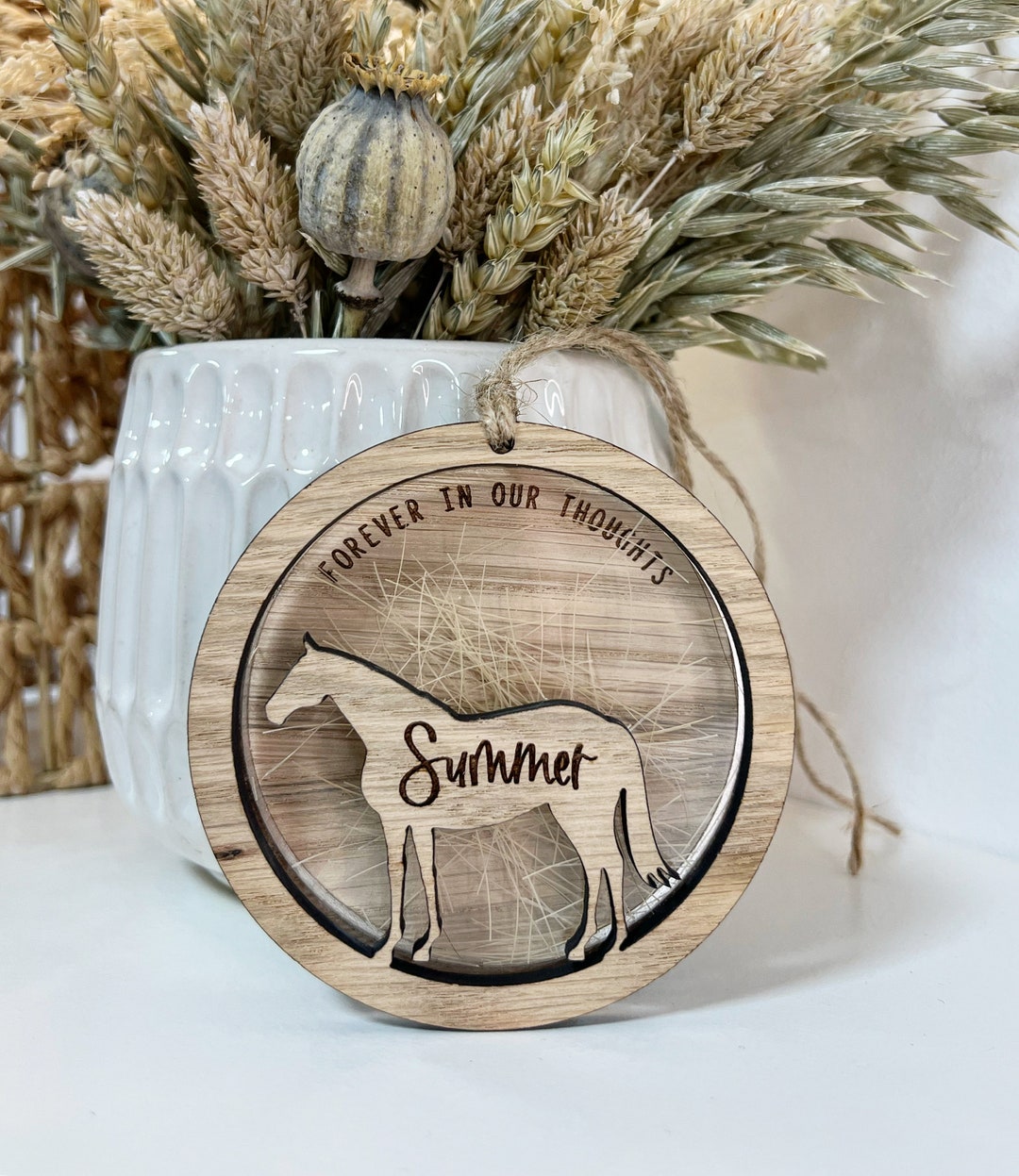 Custom Horse Hair Keepsake, Pet Memorial Box, Horse Hair Trinket, Pet ...