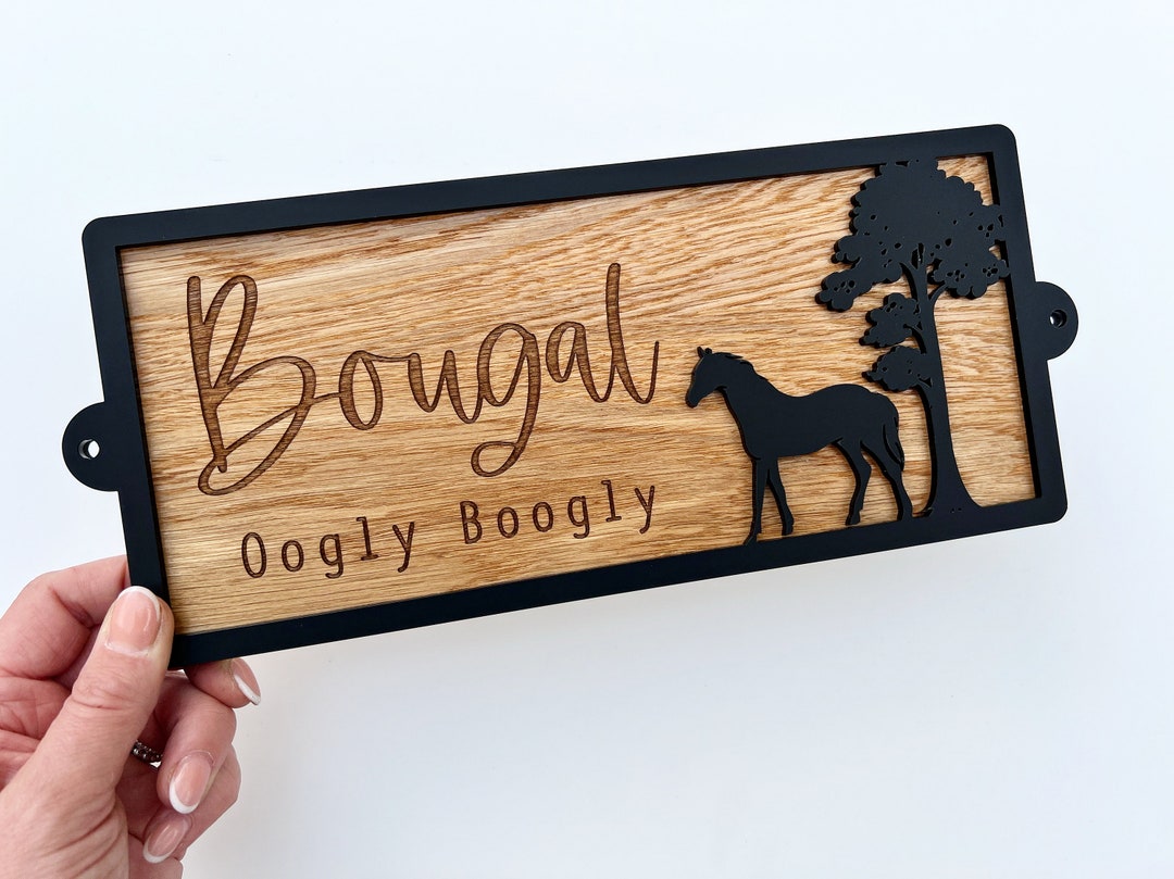 Personalised Horse Stable Door Sign, Pony Stable Name Plaque, Horse ...
