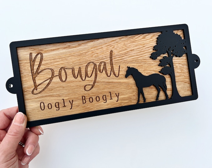 Personalised Horse Stable Door Sign, Pony Stable Name Plaque, Horse ...