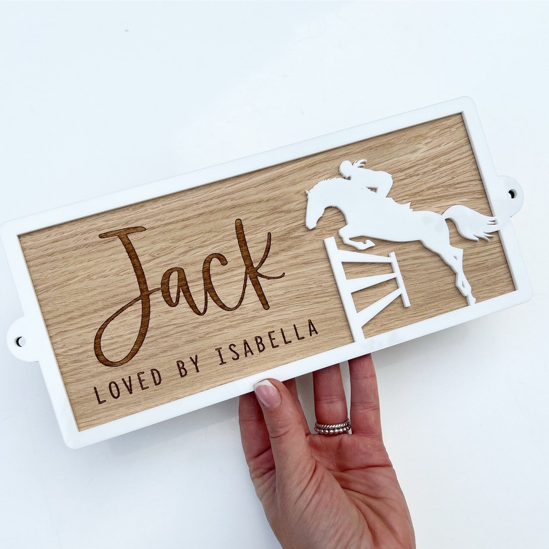 Personalised Horse Stable Door Sign, Pony Stable Name Plaque, Horse ...