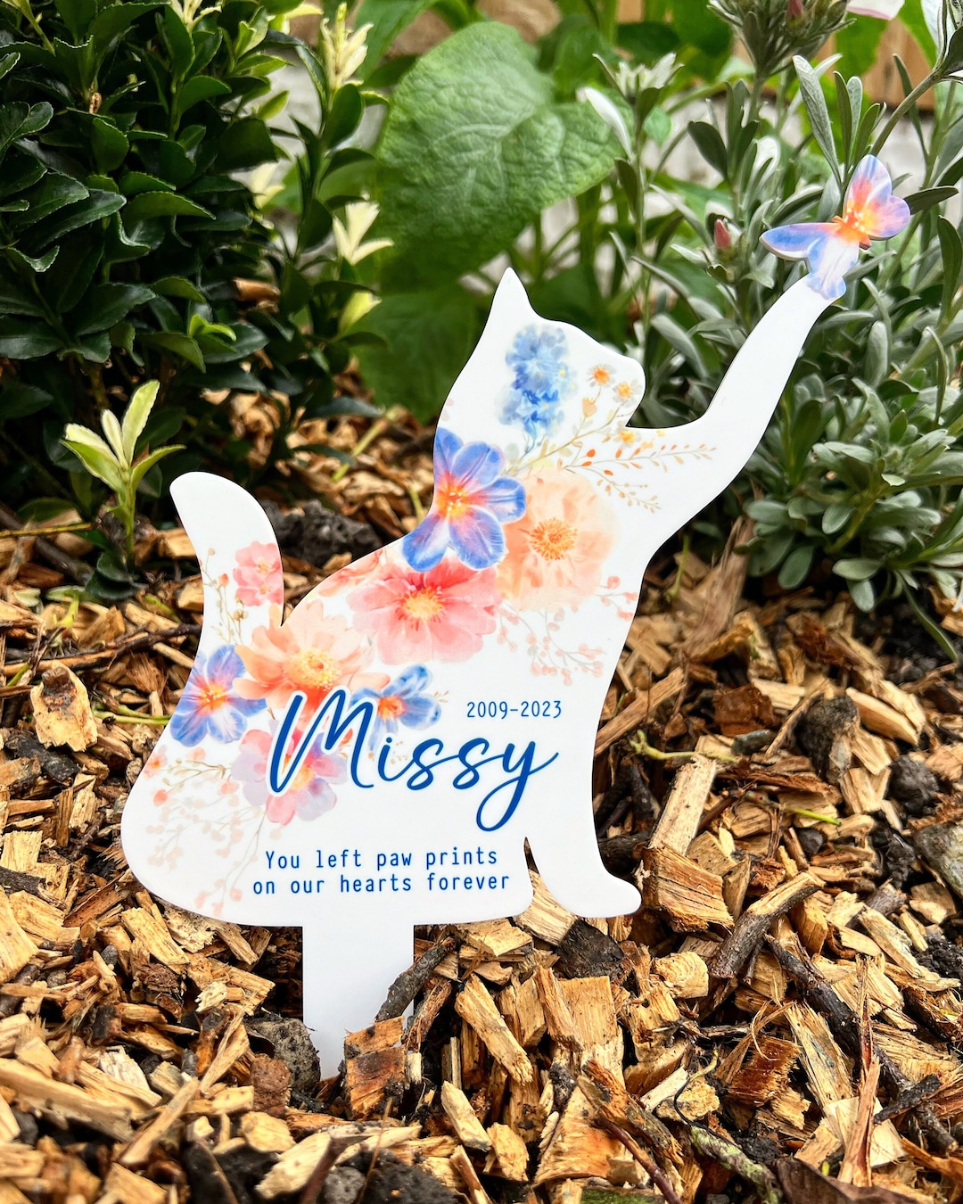 Cat Memorial Grave Marker, Cat Memorial Gift, Cat Memorial Plaque Stake ...