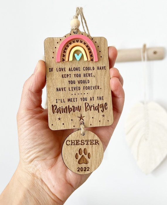 Rainbow Bridge Pet Sympathy Pet Memorial Keepsake Memorial - Etsy