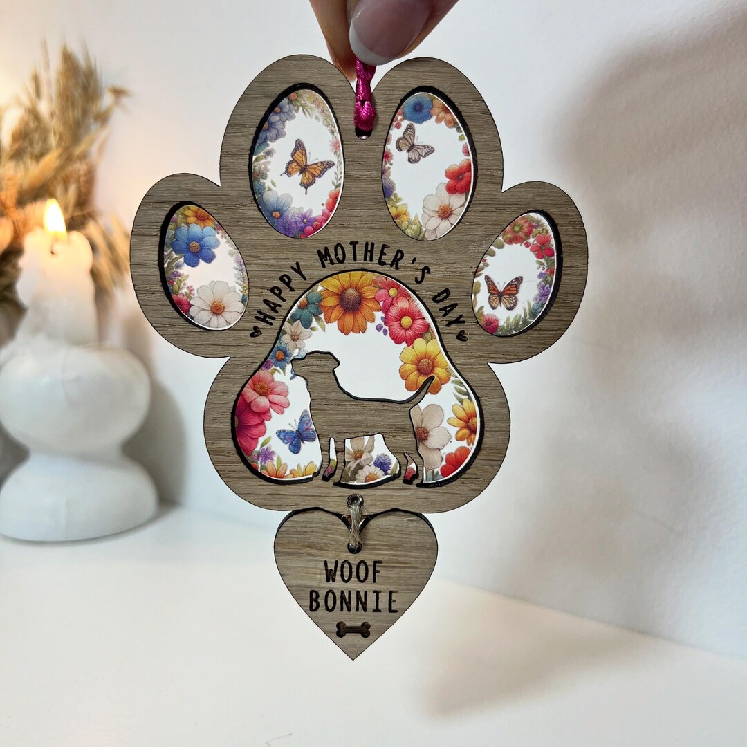 Mother’s Day Gift From the Dog, Personalised Dog Mum Gift, Grandma Gift ...