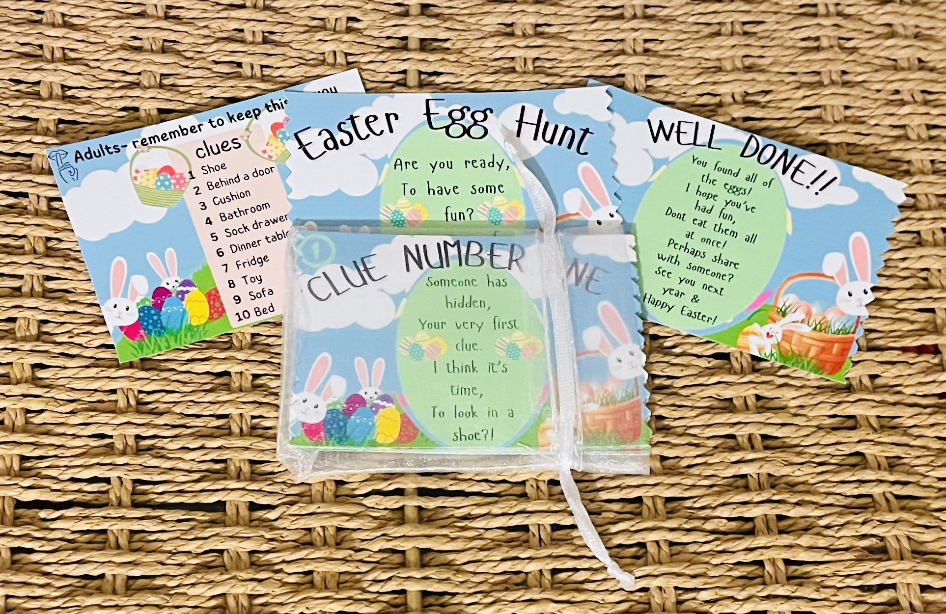 Easter Egg Hunt, Printable Easter Egg Hunt Clue Cards, Easter ...