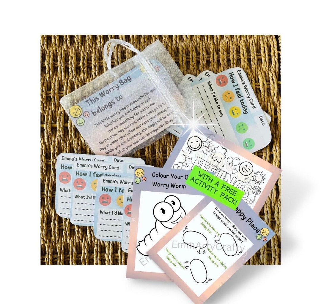 Child’s Worry Pack, Printable Download, Anxiety Gift, Gift for Worries ...