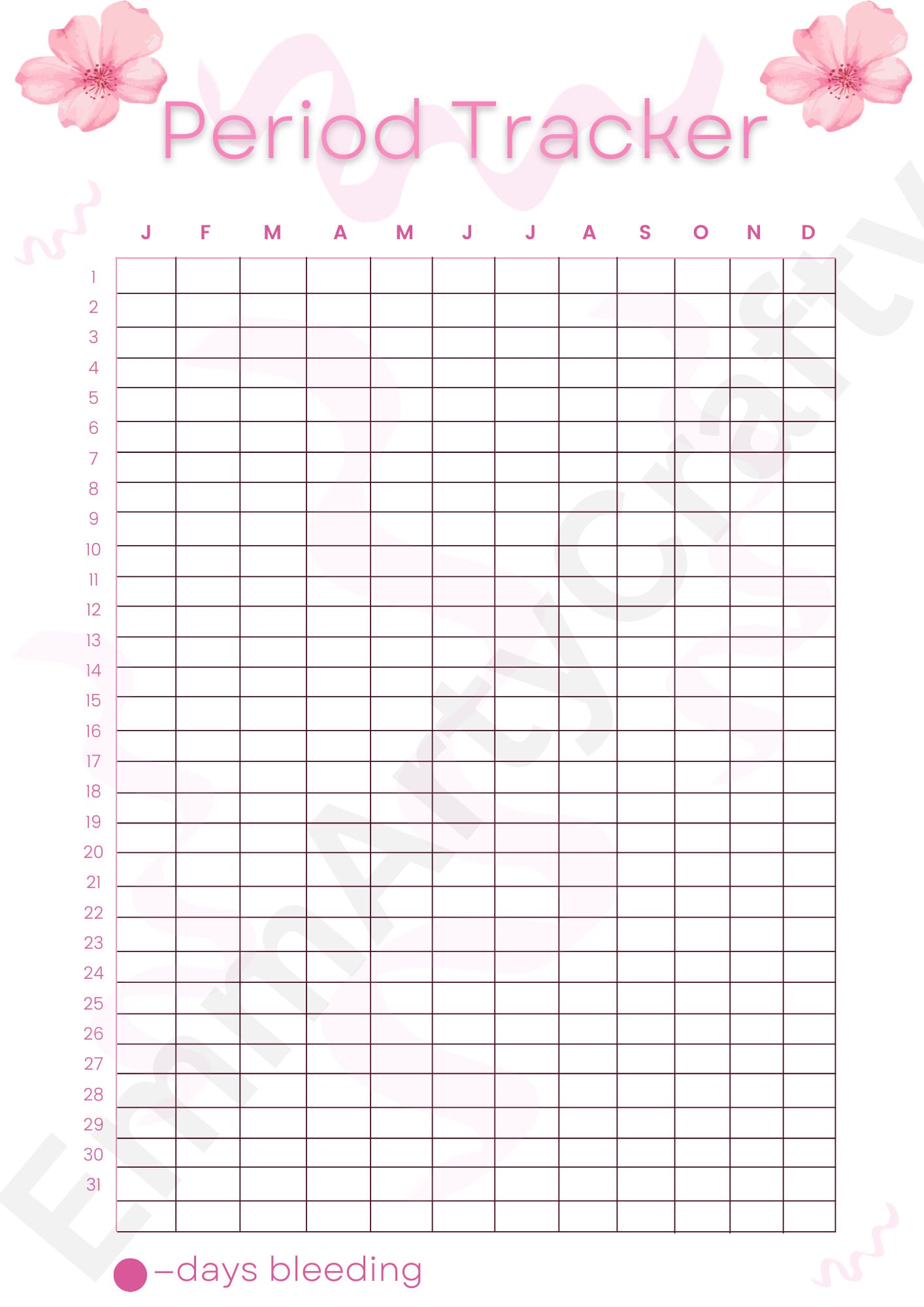 Printable Period Tracker, Period Help Cards, First Period Gift, Period ...