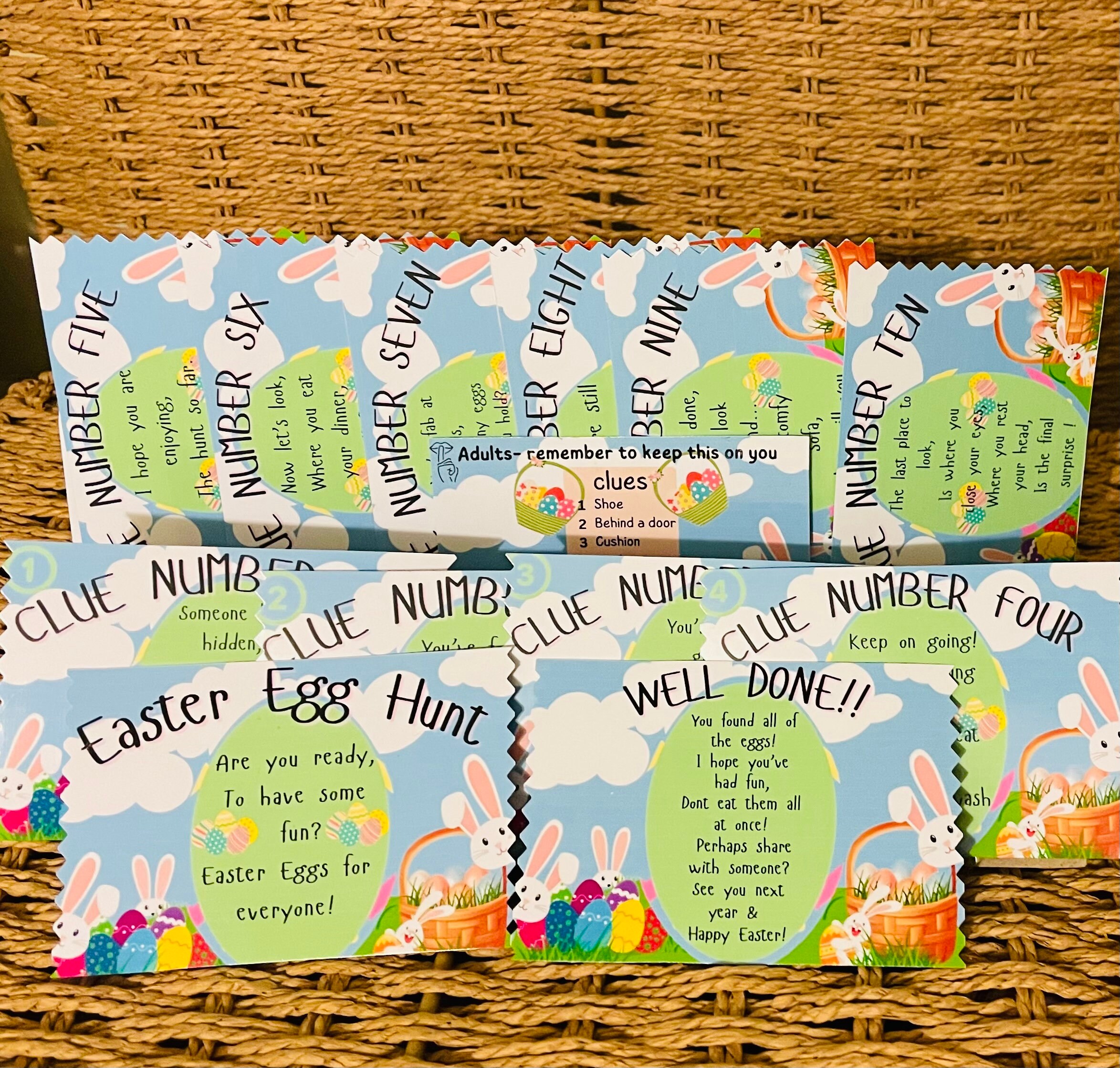 Easter Egg Hunt, Printable Easter Egg Hunt Clue Cards, Easter ...