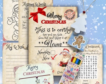 Personalised Christmas Activity Pack - Etsy