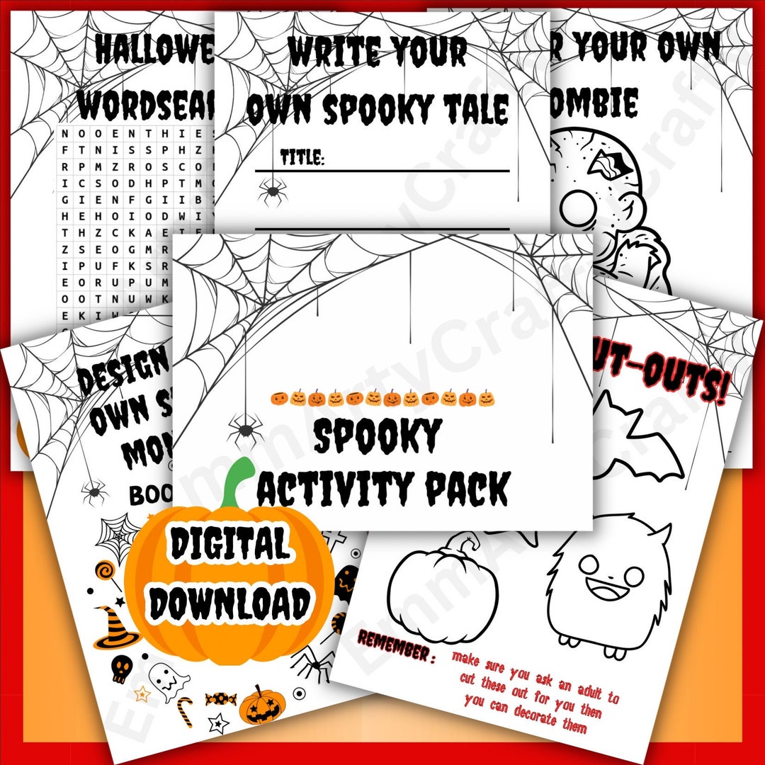 Halloween Activity Pack, Digital Download, Downloadable, Trick or Treat ...