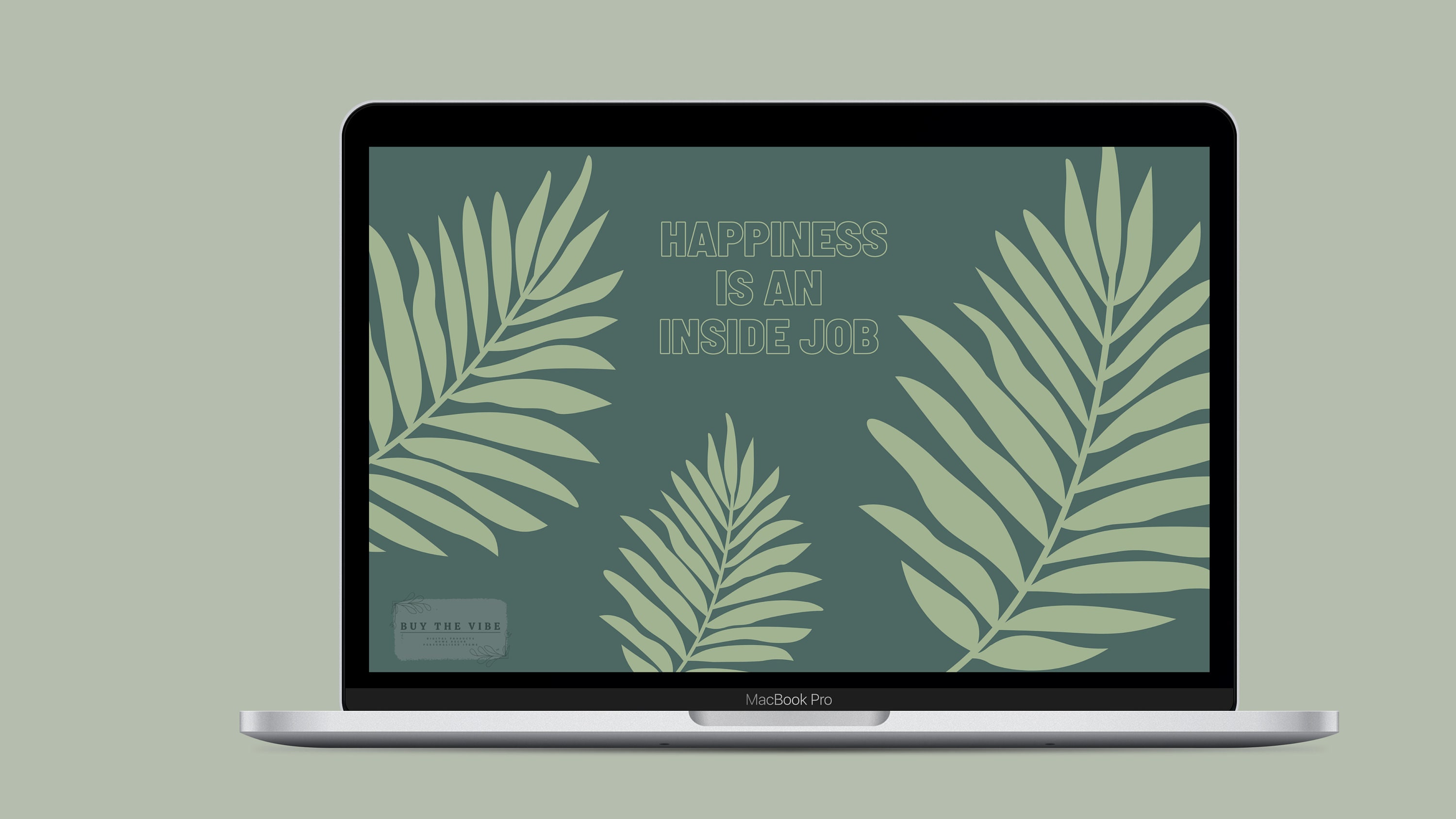 Boho Leaf Desktop Wallpaper Background Digital Download - Etsy